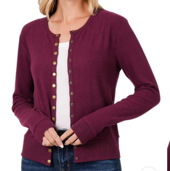 Zenana Outfitters | Sweaters | Zenana Snap Front Cardigan Sweater Xl ...